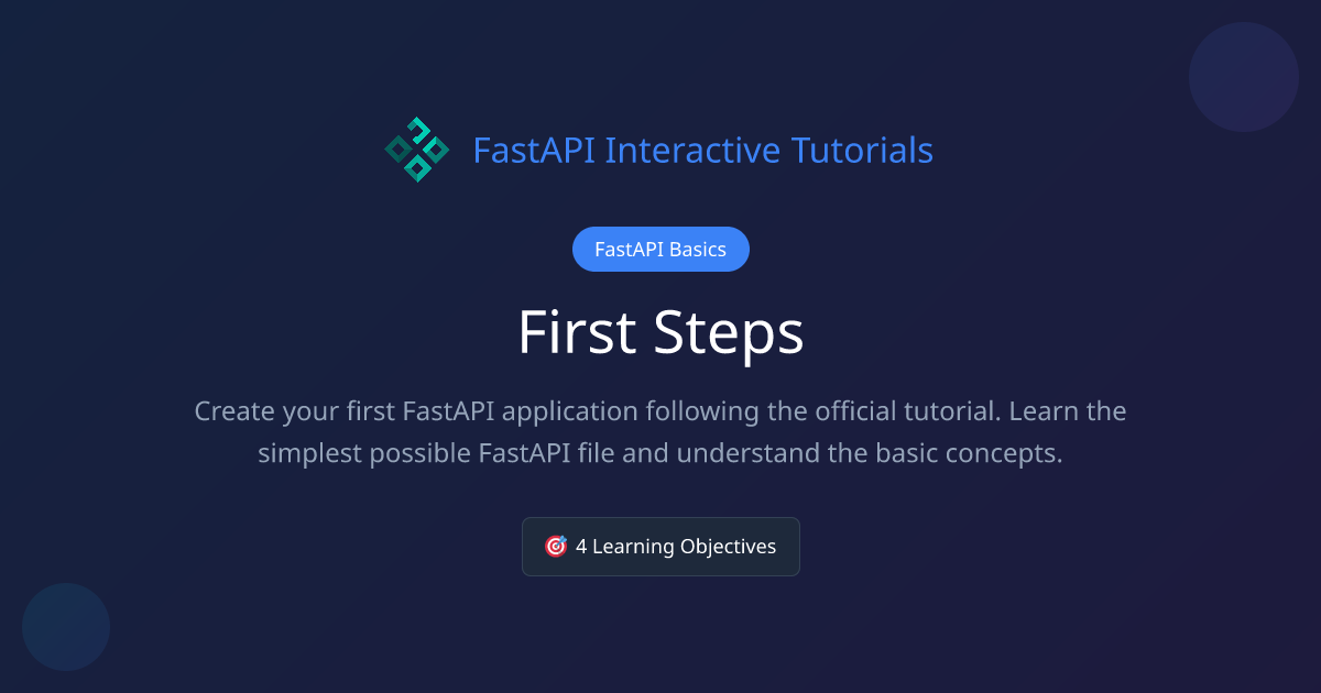 First Steps Fastapi Basics Fastapi Tutorial 6027