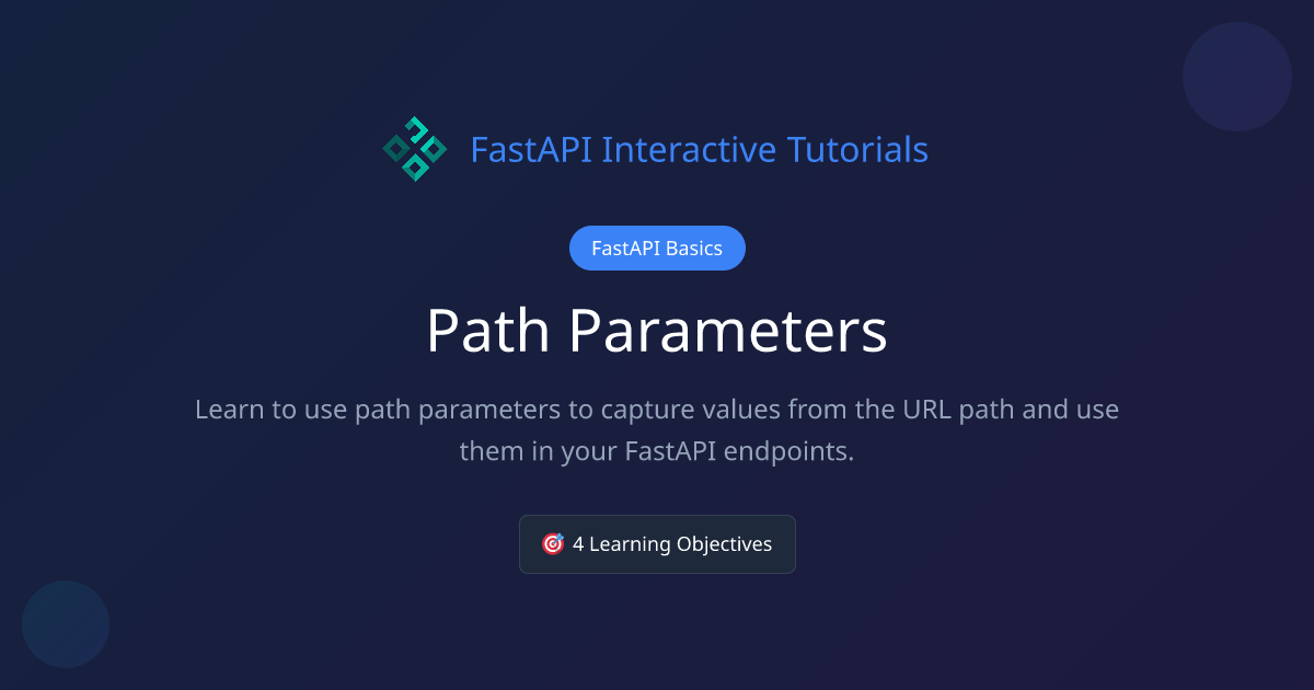 Path Parameters | FastAPI Basics | FastAPI Tutorial