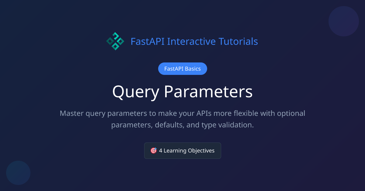 Query Parameters | FastAPI Basics | FastAPI Tutorial