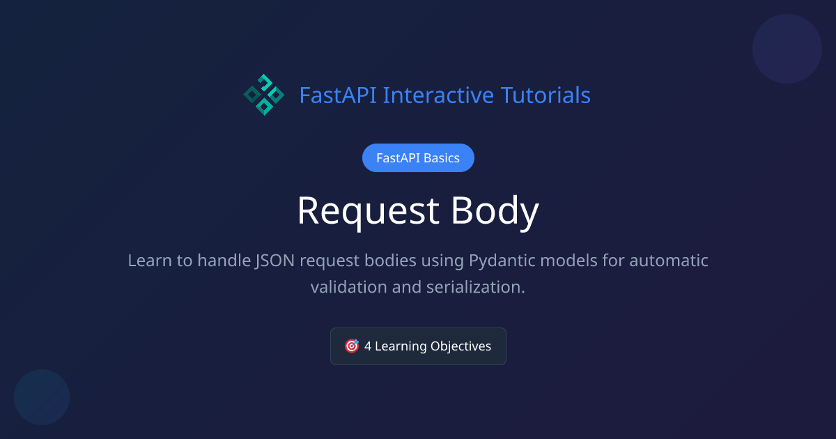 Request Body | FastAPI Basics | FastAPI Tutorial