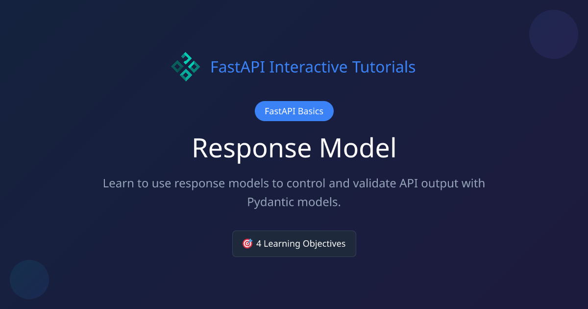 Response Model - Return Type | FastAPI Basics | FastAPI Tutorial